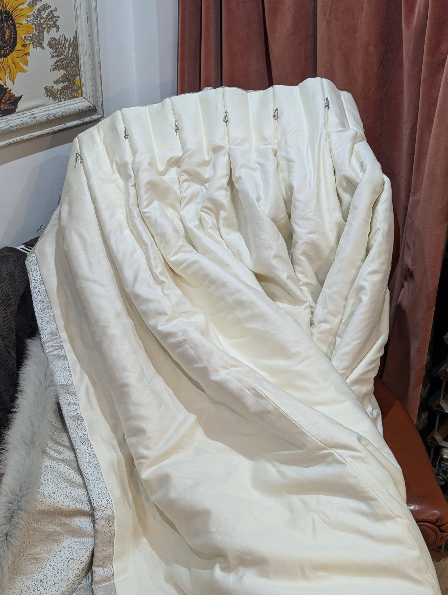 Lovely Silver Goblet Pleat Interlined Second-Hand Curtains